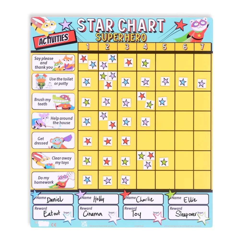 Magnetic Superhero Star Chart – Fiesta Crafts